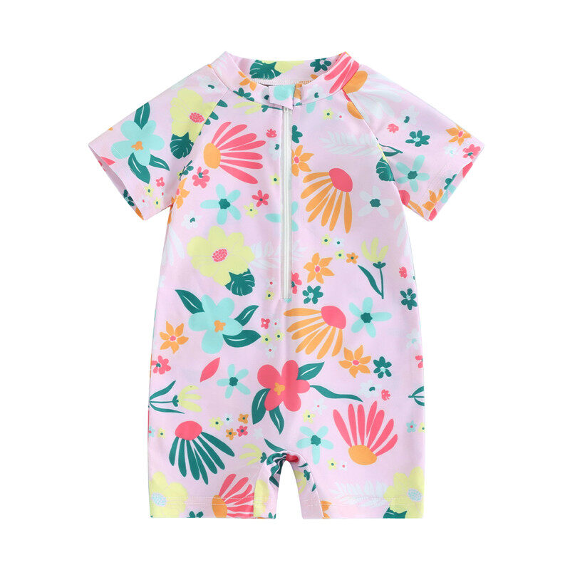Thorn Tree Baby Girls Rash Guard Swimsuit Playsuits Watercolour Print ...