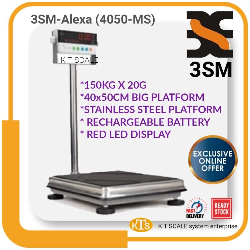 150KG 3SM ALEXA PLATFORM SCALE | Lazada