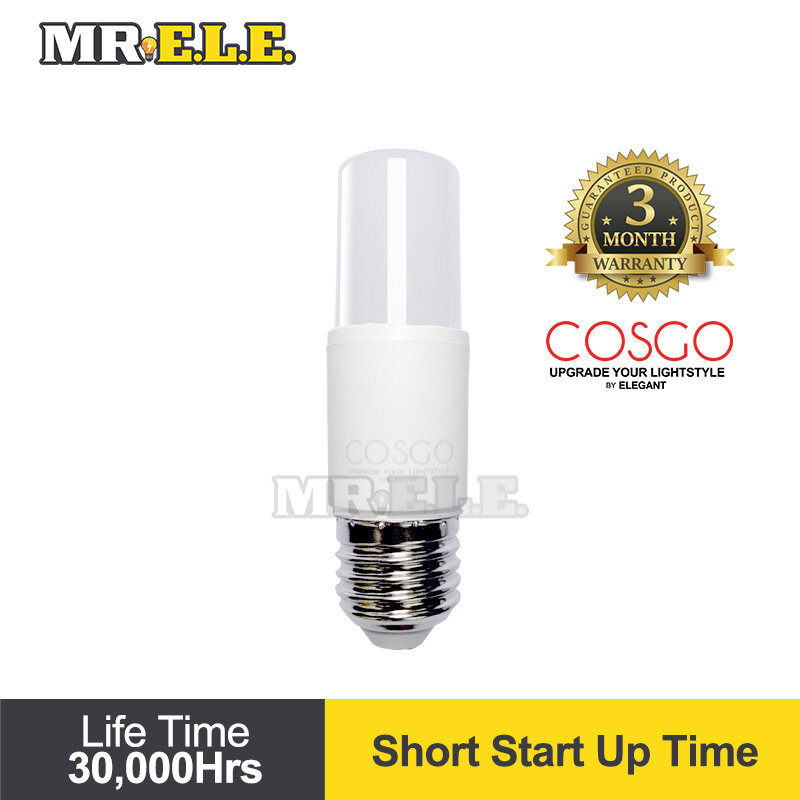 Cosgo 6.5W LED Stick Tube T30 (Warm White 3000K/Daylight 6500K)(E14/E27 ...