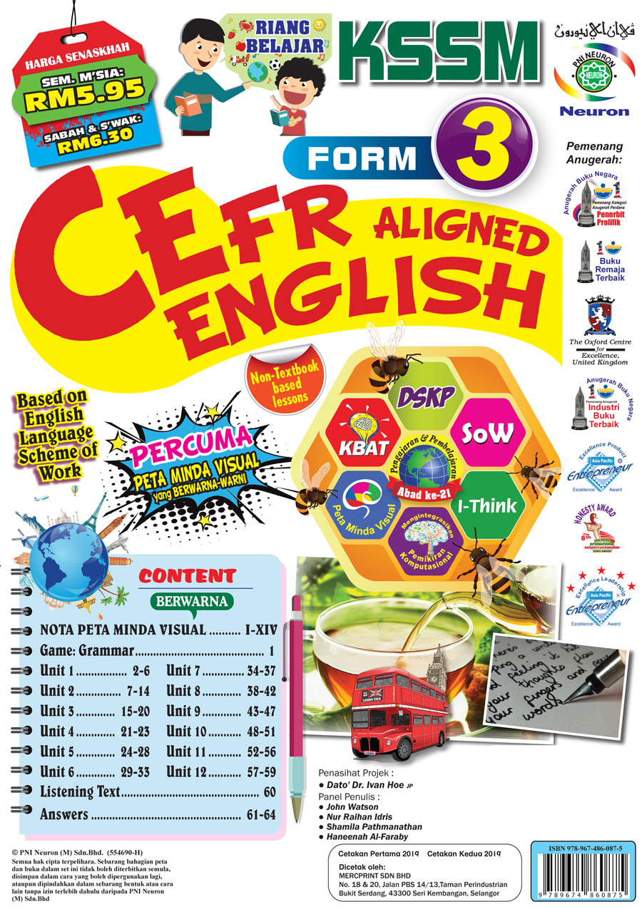 RIANG BELAJAR KSSM CEFR ALIGNED ENGLISH FORM 3 | Lazada