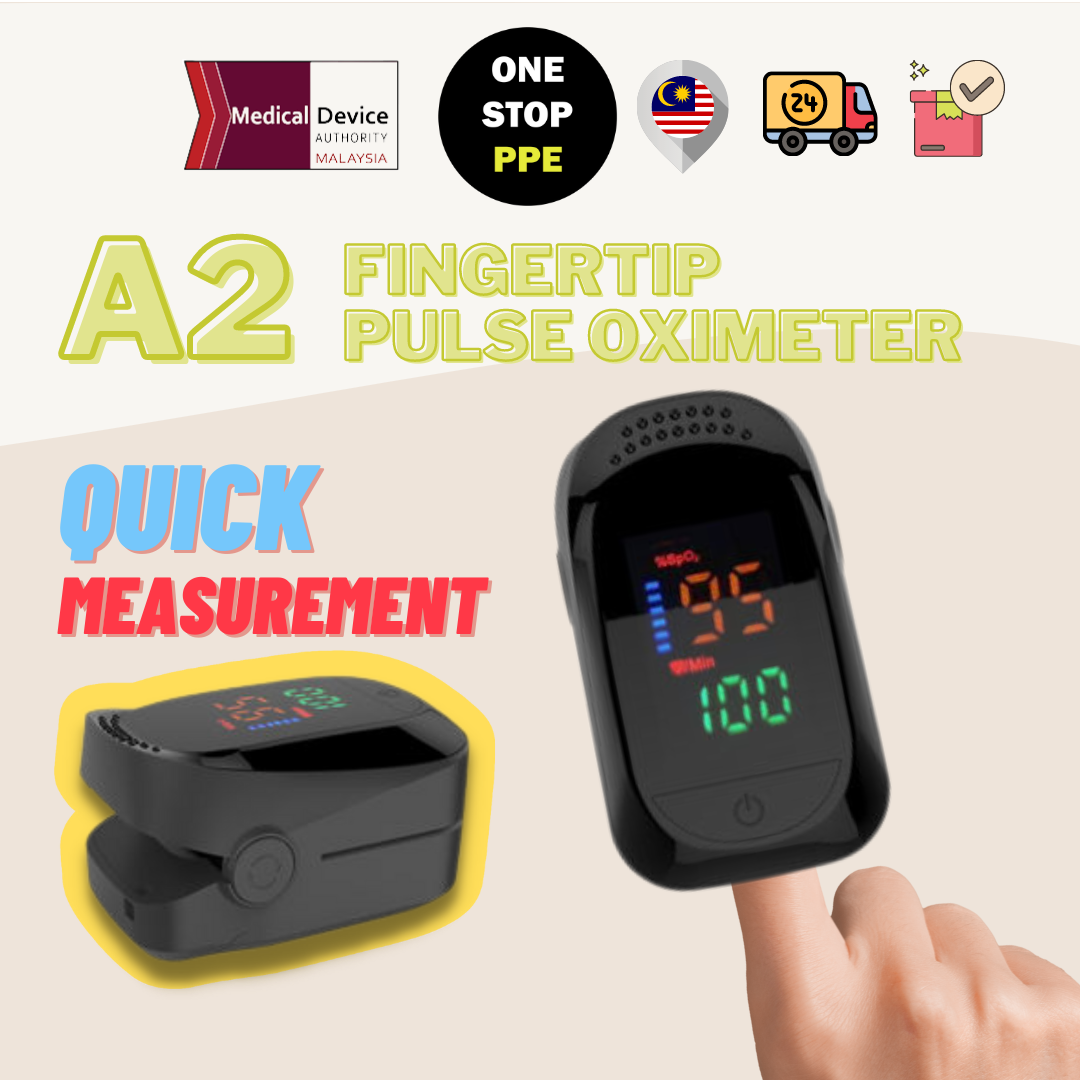 [OneStopPPE] Finger Oximeter Fingertip Pulse Oxymeter Spo2 Monitor ...