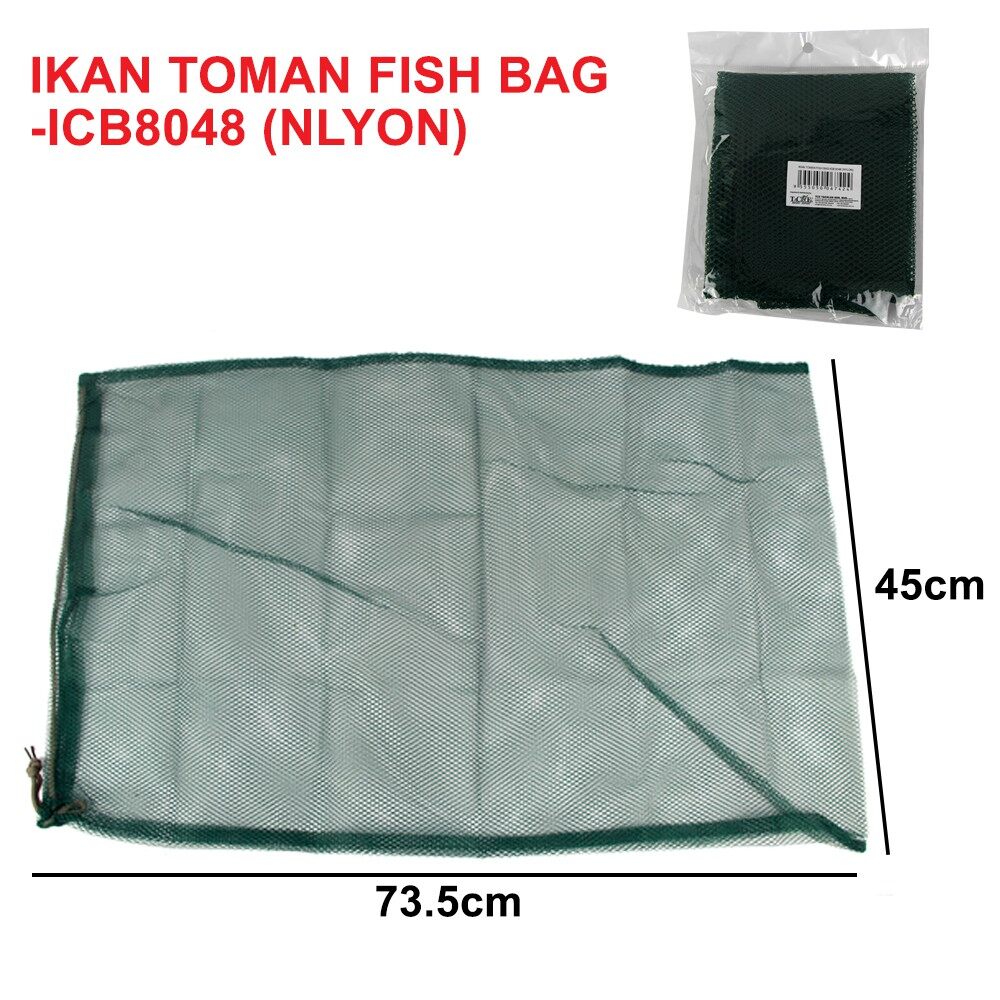 Fishing Bag Net Mesh Folding Ikan Toman Fish Bag Nylon Jaring Simpan ...