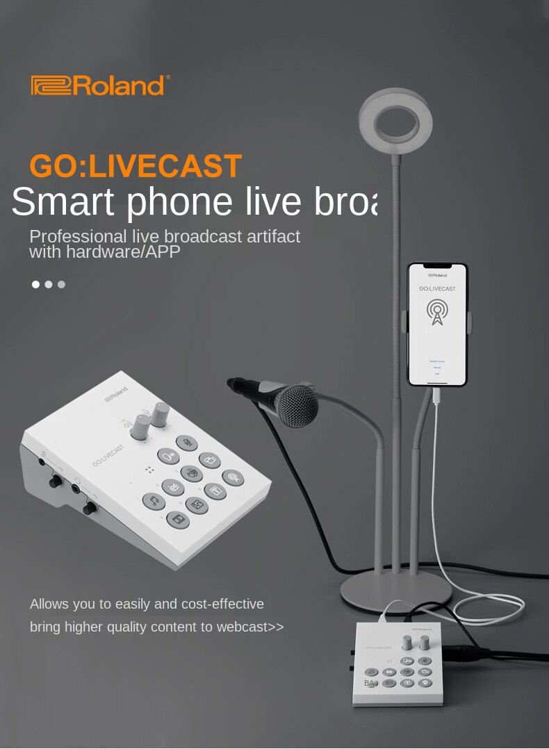 Roland Go MIX Pro เครื่องมิกซ์เสียง,สำหรับสมาร์ทโฟนการ์ดเสียงสดใหม่รุ่น ...