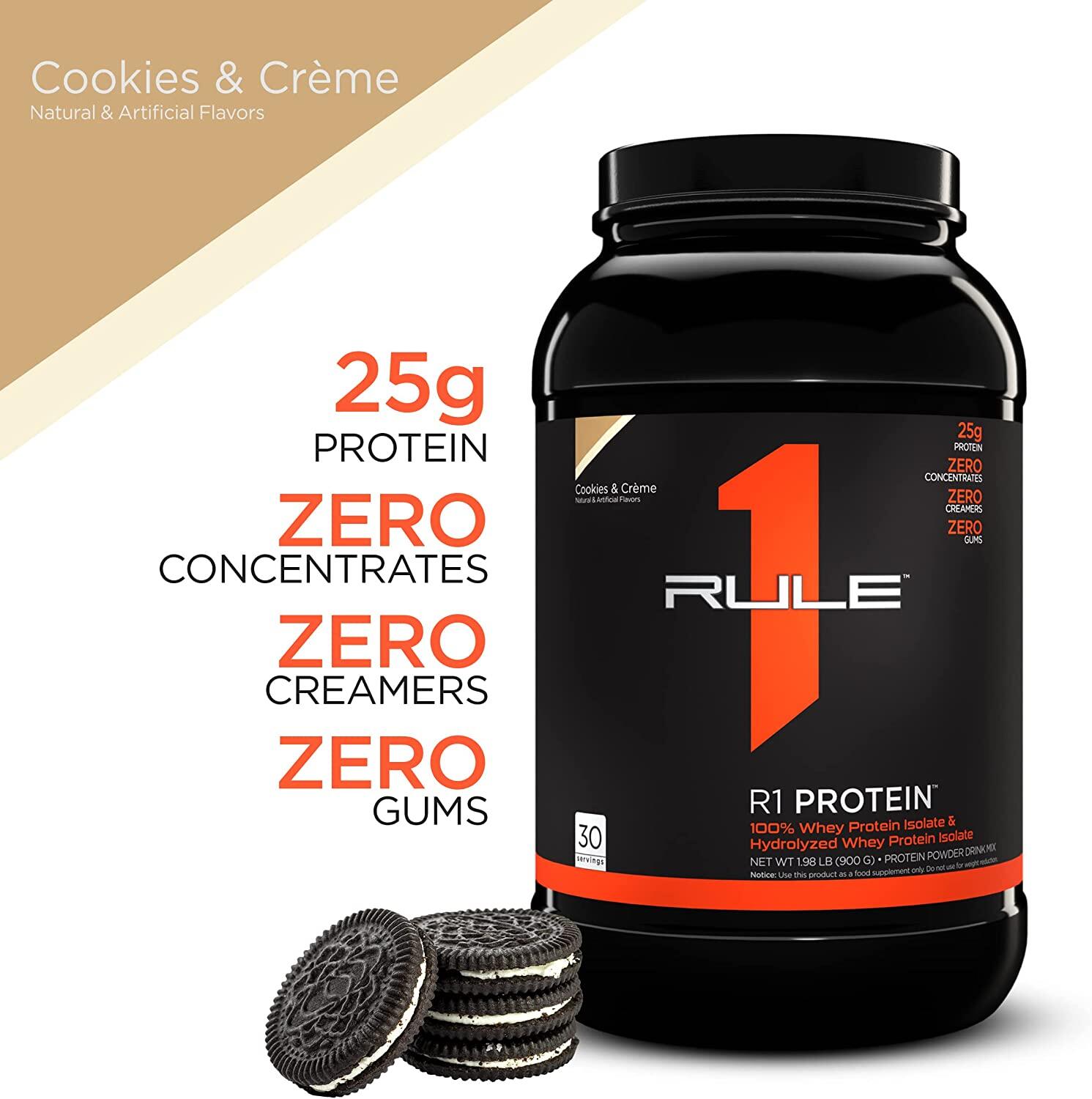 R1 Protein 100% Whey Hydrolyze Isolate 2.0 lbs (30 Servings) - 0g Sugar ...