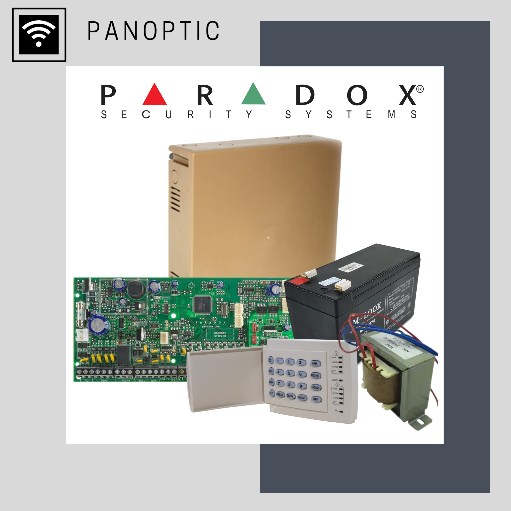PARADOX SP6000 SP7000 8-Zone 16-Zone 32 Zone Alarm System Package ...