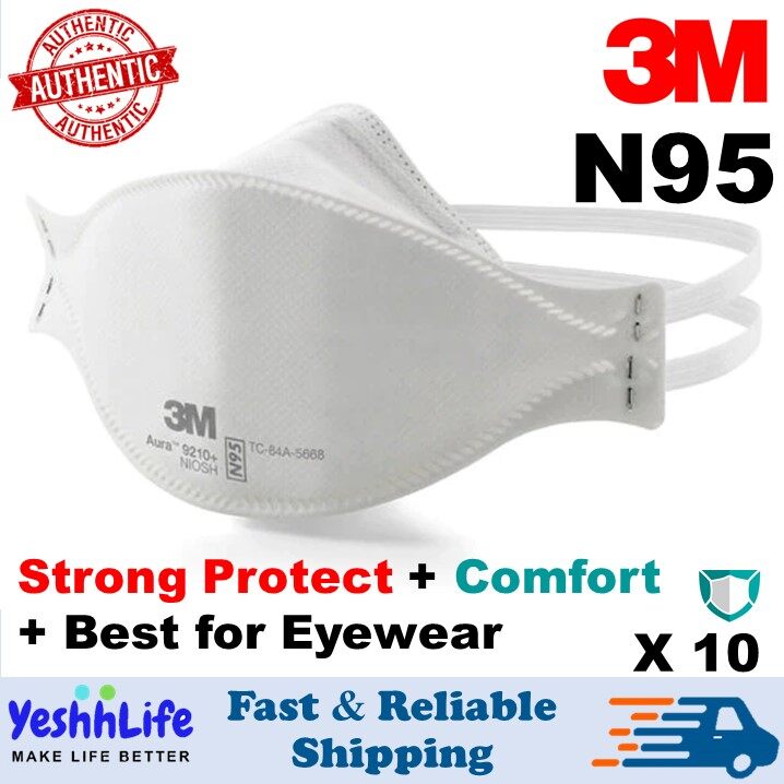 3M N95 9210+ AURA PREMIUM FAST SHIP RESPIRATOR MASK 9210 N95 NIOSH ...