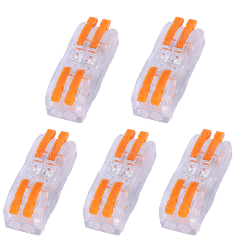 1/5Pcs 2 Vs 2 Port Wire Connector Universal Compact Splitter Lamp ...