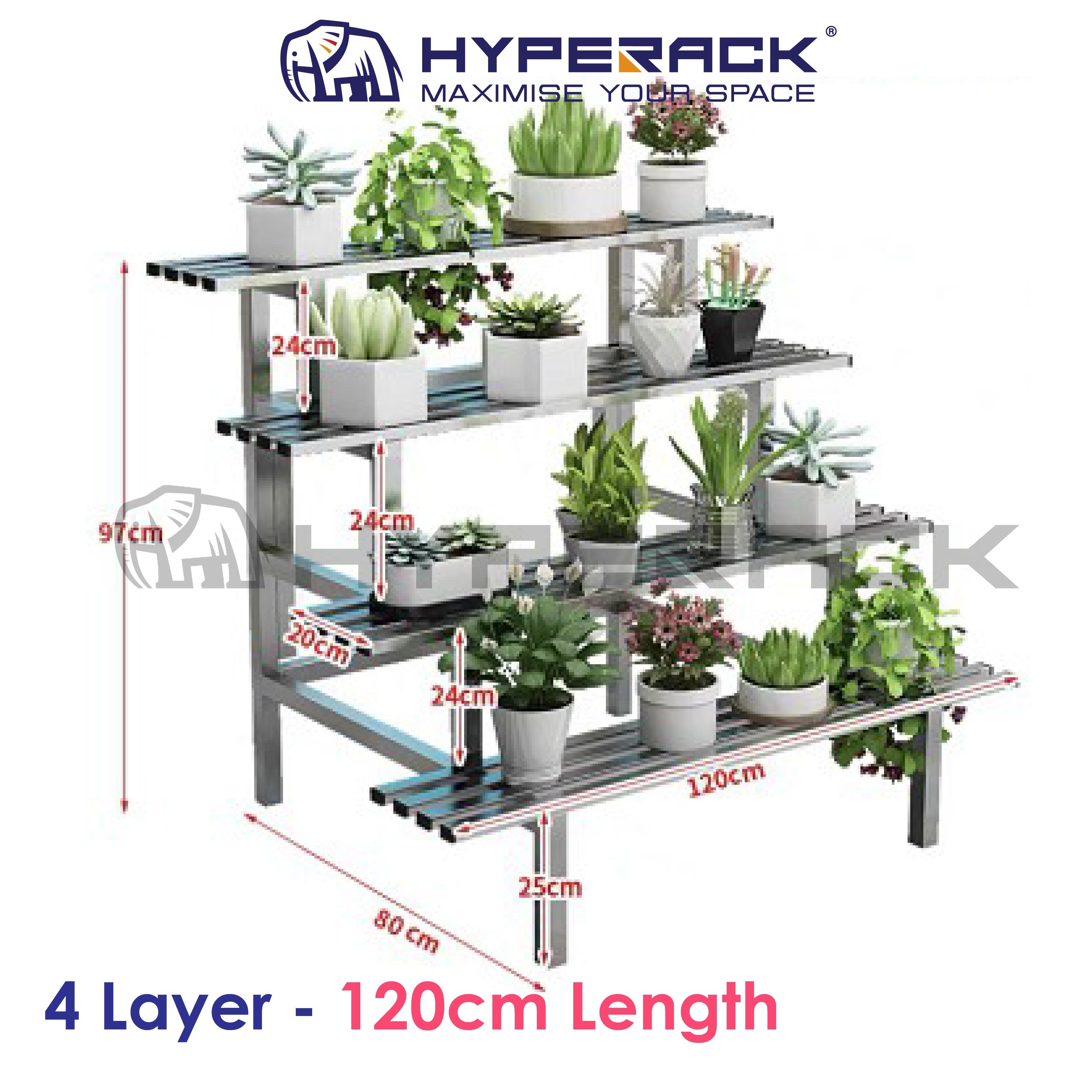 HYPERACK ™️ [Ready Stock] Rak Bunga Bertingkat Flower Rack Stainless ...