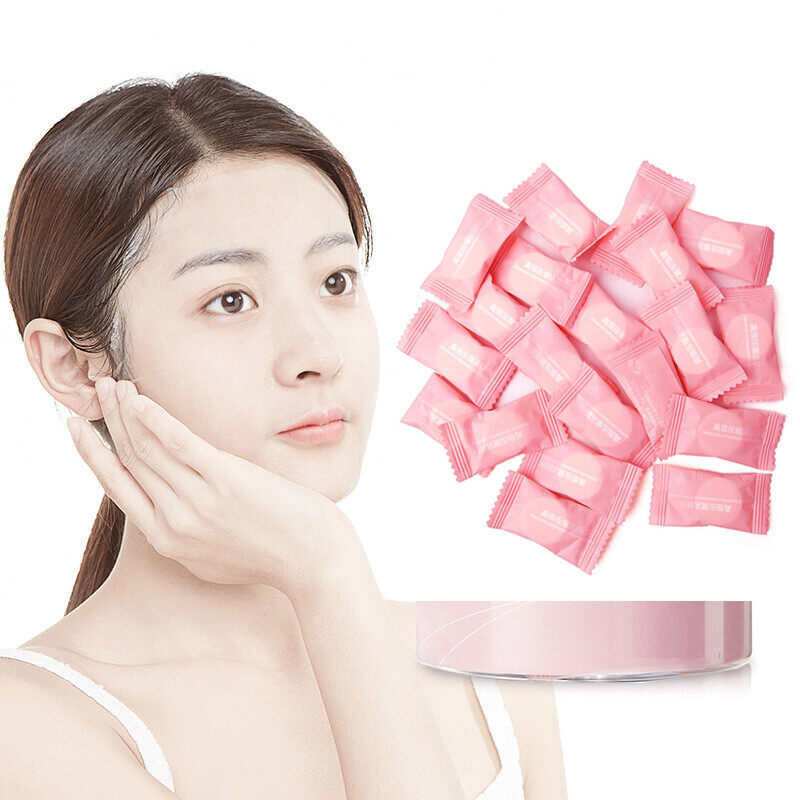 10/20PCS Disposable Compressed Face Mask กระดาษ100% Cutton Facial Masks ...