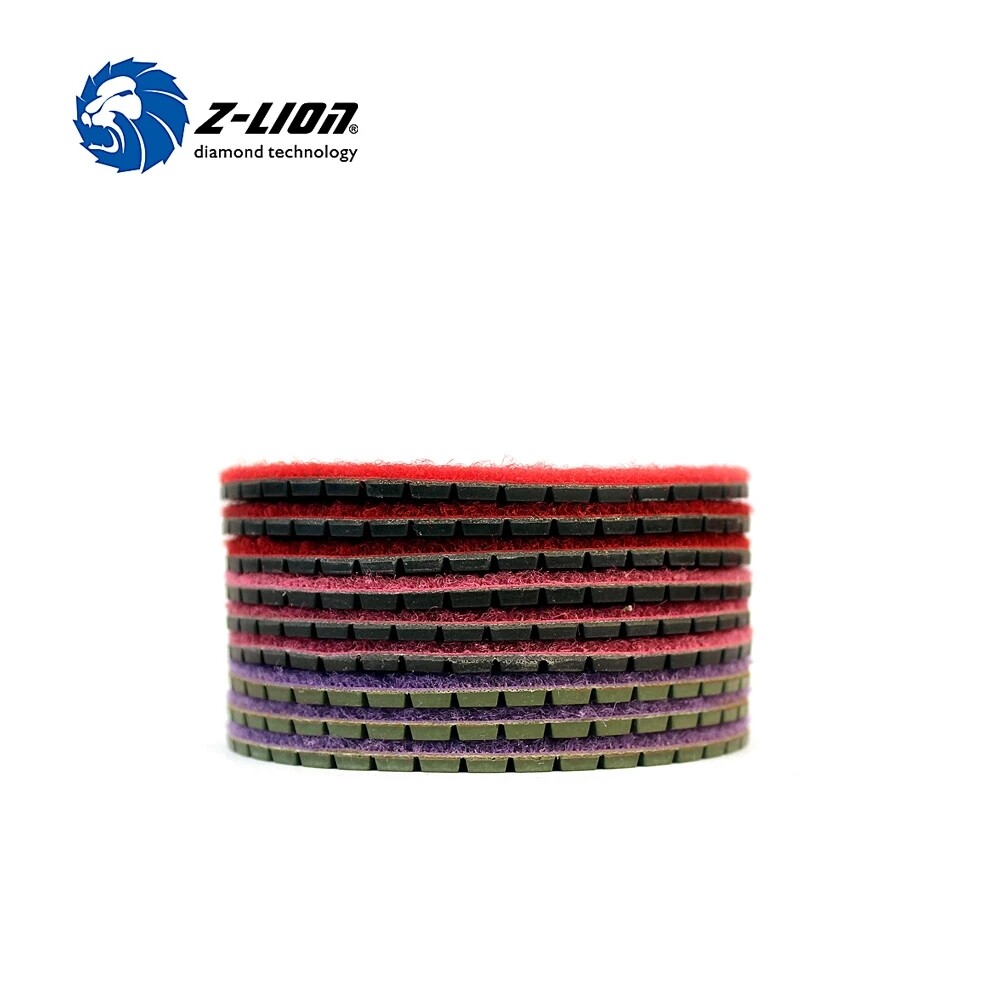 Z-LION 9 PCS แผ่นขัดเพชร 3 ขั้นตอนหินแกรนิตหินอ่อนขัดล้อ 3 ชุด 100 มม. ...