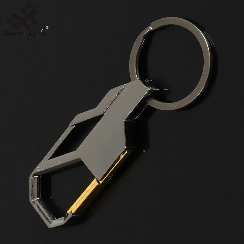 Circle Cool Metal Car Keychain Fashion Creative Key Chain Ring Buckle ...