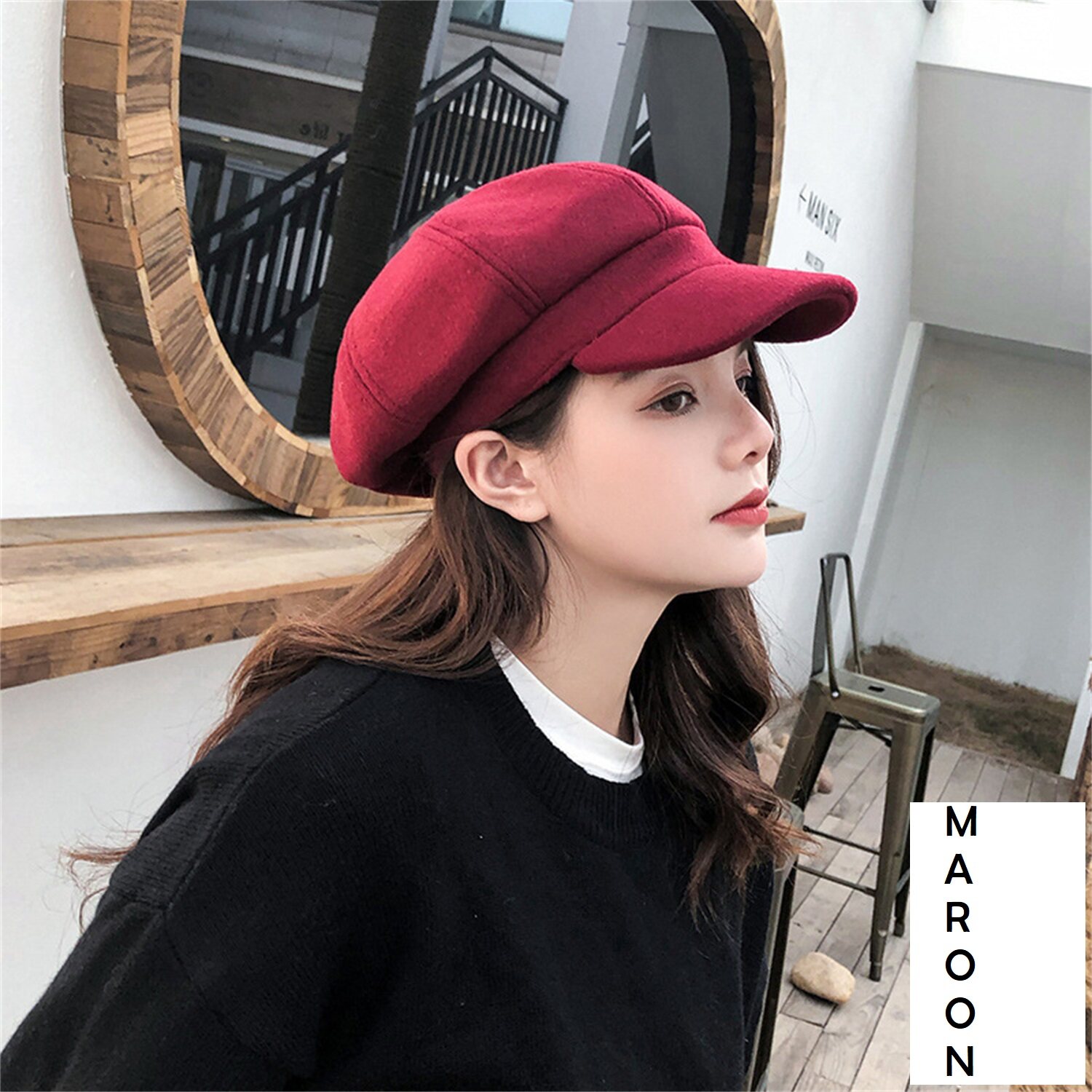 GEC Adult Unisex Plain Artist Cap Beret Fashion Cap Detective Cap ...