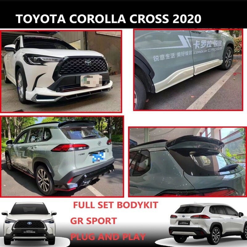 TOYOTA COROLLA CROSS 2020 GR SPORT FULL SET BODYKIT FRONT SKIRT SIDE ...