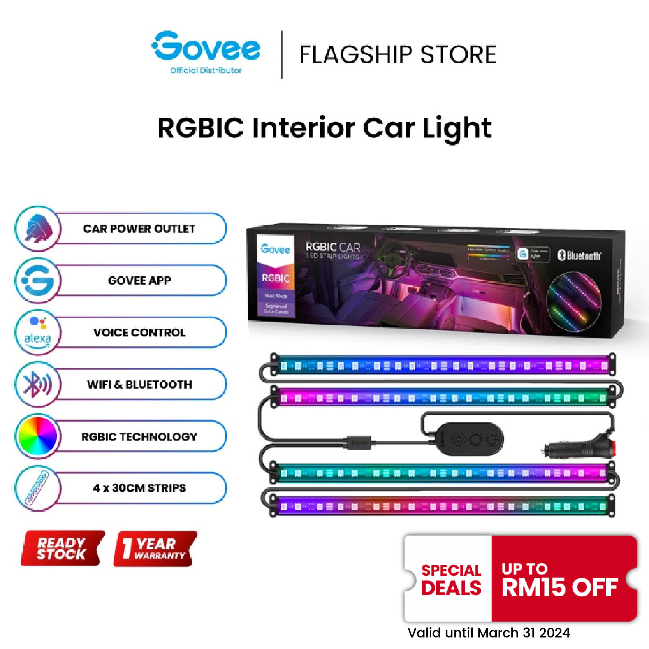 Govee RGBIC Interior Car Lights | Lazada