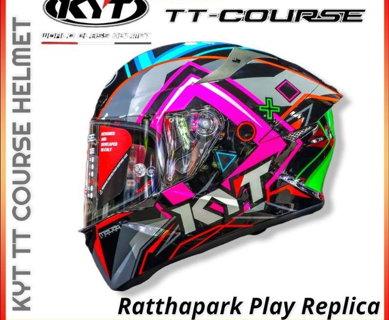 KYT TT COURSE HELMET Ratthapark Play replica FULL RACE HELMET | Lazada