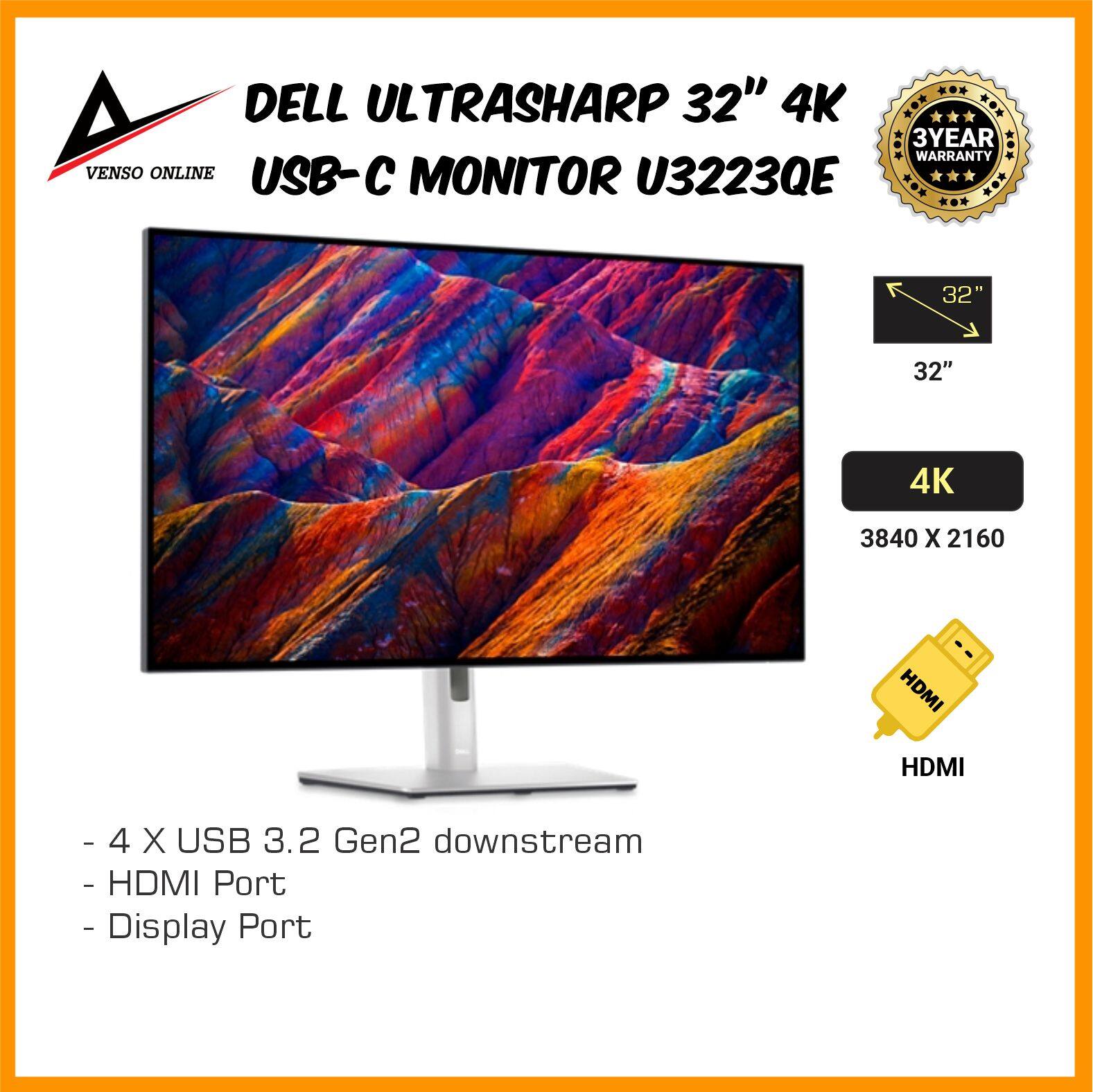 Dell UltraSharp 32 4K USB-C Hub Monitor - U3223QE | Lazada