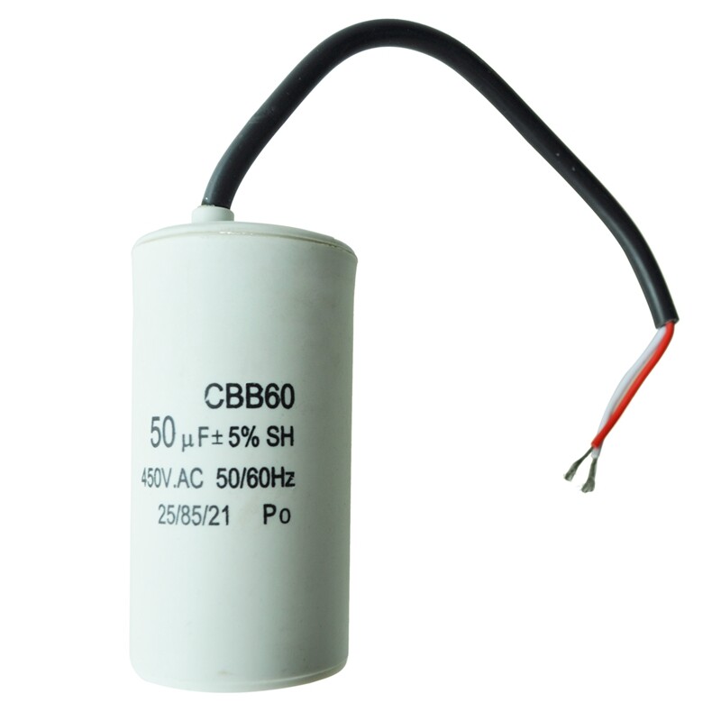 50uF 450VAC CBB60 Motor Start Running Capacitor White for Washing ...