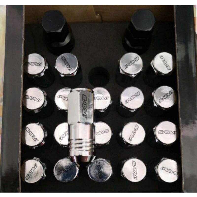 ☀Rays Racing Nut Lock (Tayar Nut Panjang) Wheel Nut Sport Rim (Besi ...