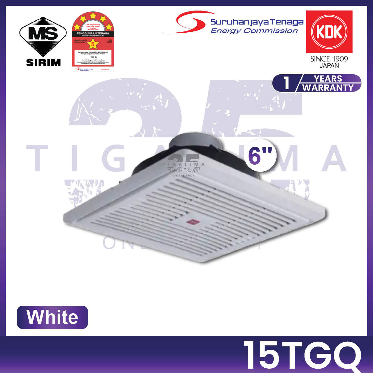 KDK 15TGQ 6Inch 20CQT 8Inch 25TGQ 10Inch Ceiling Exhaust Fan Ceiling ...