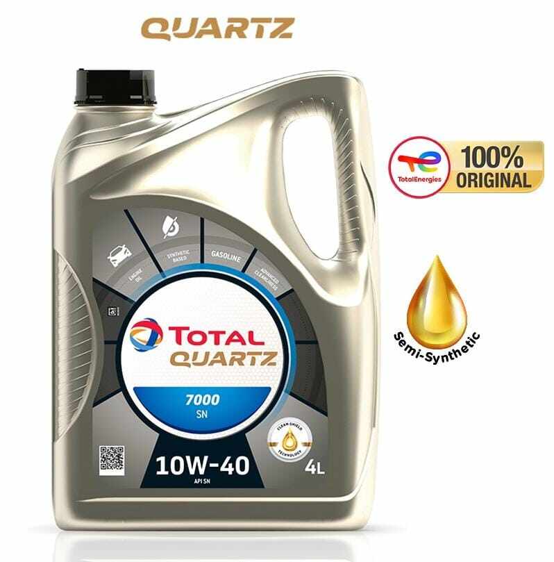 TOTAL QUARTZ 7000 10w40 4L Semi Synthetic SN Engine Oil Car Lubricant ...