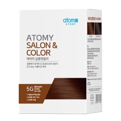 Atomy Salon & Color Korea Version 艾多美沙龙染发剂 5G BROWN | Lazada