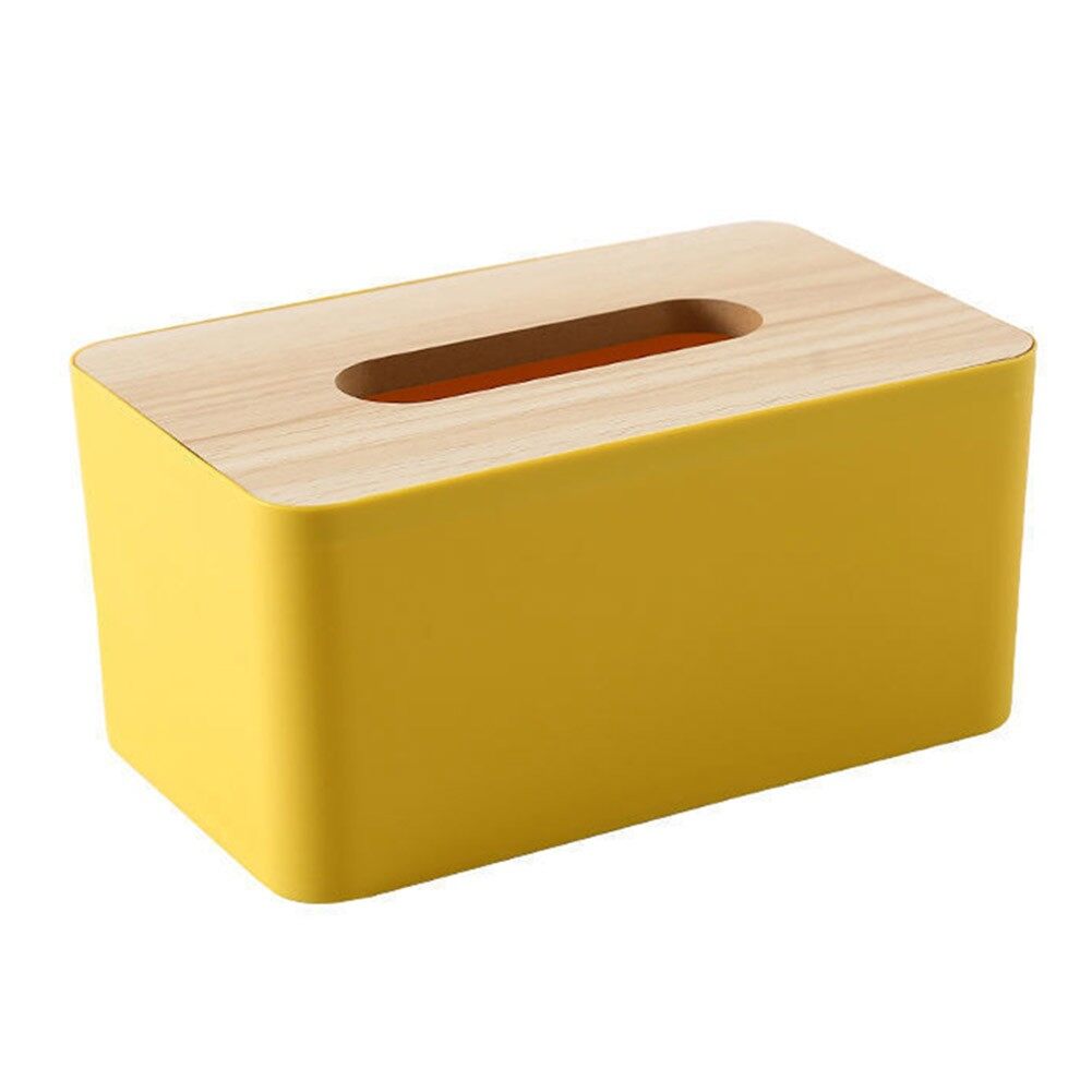 Simple Wooden Lid Tissue Paper Box Solid Wood Paper Box Desktop Tissue ...