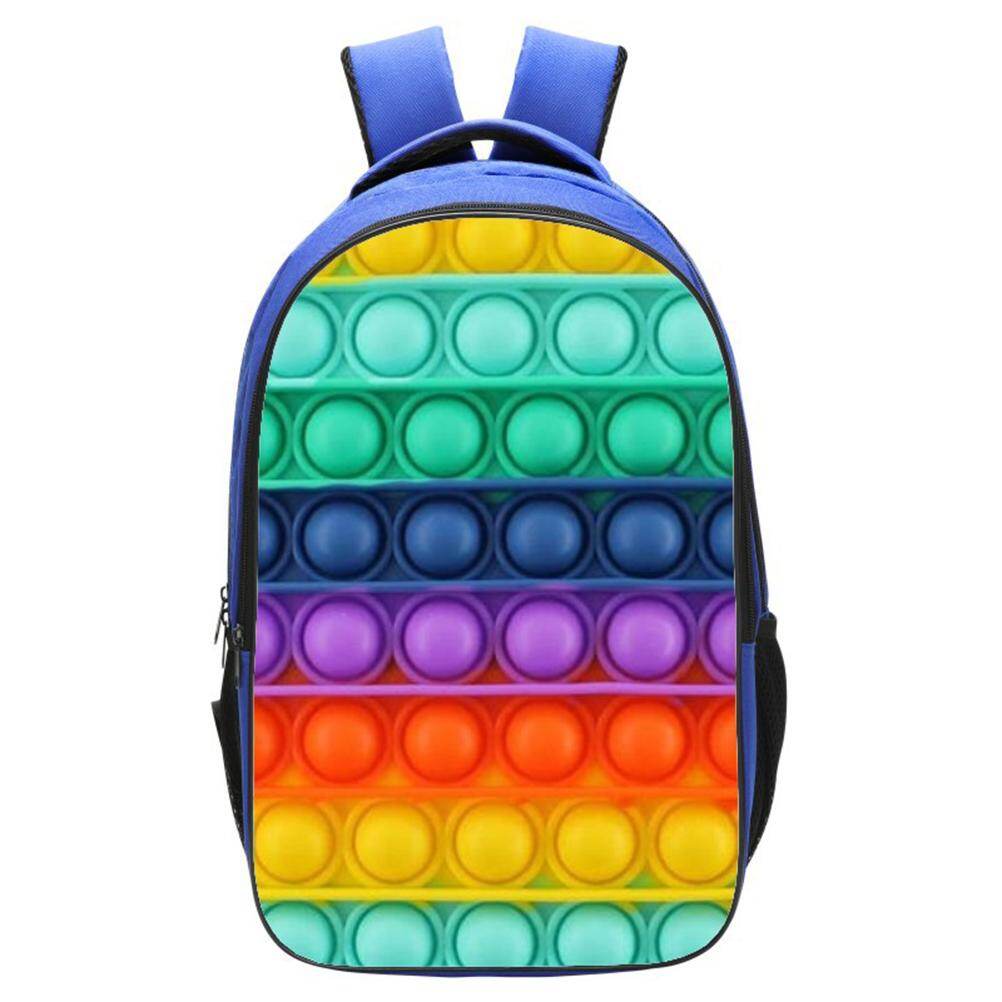 Rainbow Push Bubble School Book Bags for Girls Boys Backpacks for ...