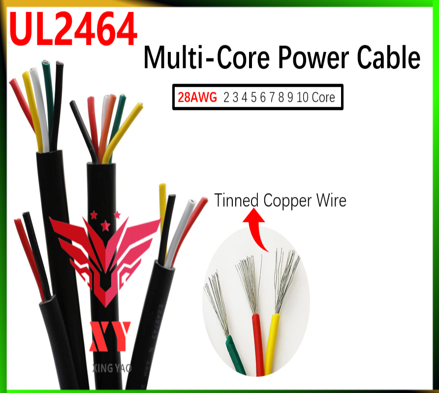 2 3 4 5 6 7 8 9 10 Core 28AWG Cable Royal Cord Insulated PVC Sheath Power Flexible Wire UL2464 3 ...