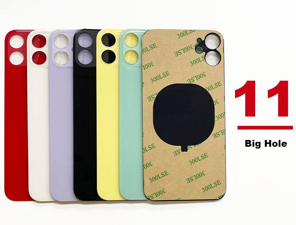 For iPhone 11 Back Glass Panel Battery Cover Big Hole Rear Door Housing ...