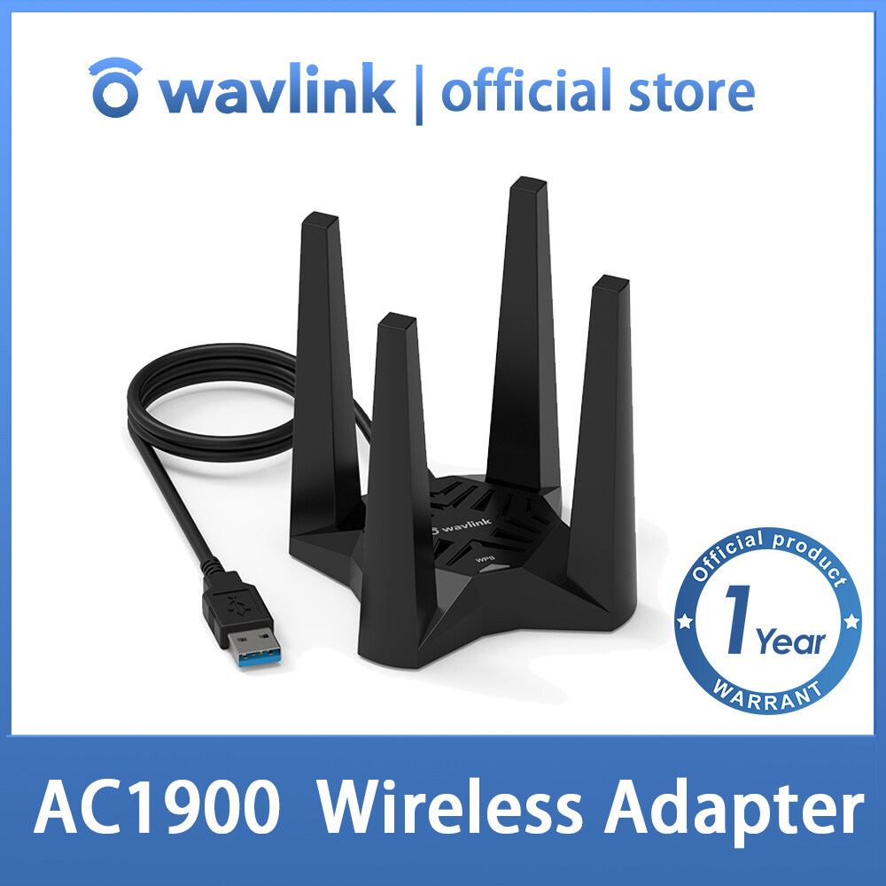 Wavlink AC1900 Wireless Dual Band USB3.0 Adapter for PC, 1900Mbps WiFi Adapter with 2.4G/600Mbps ...