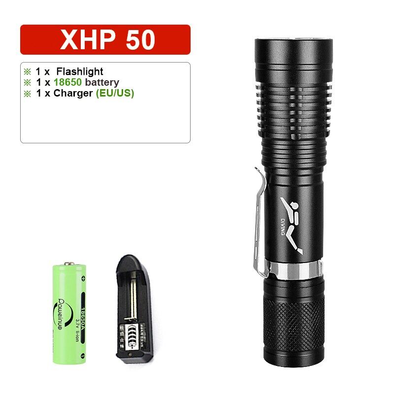 Professional XHP100 Scuba Diving Flashlight Powerful Led Torch ...