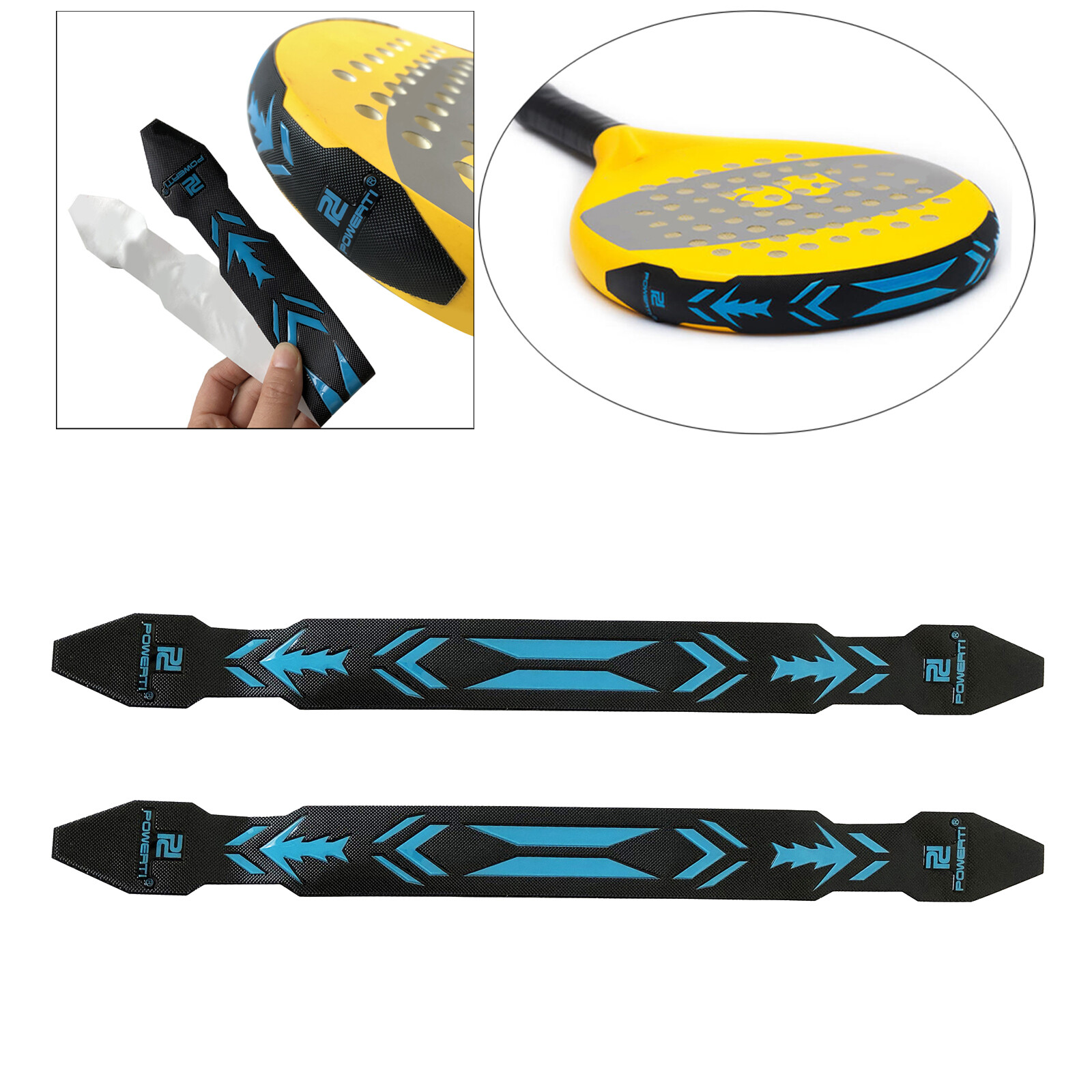 Flameer 2x 3D Paddle Tennis Tape Head Protection Beach Tennis Racket ...