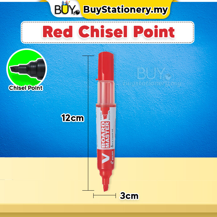 Pilot V Board Master Whiteboard Colour Marker Bullet/Chisel - (1x12/BOX ...