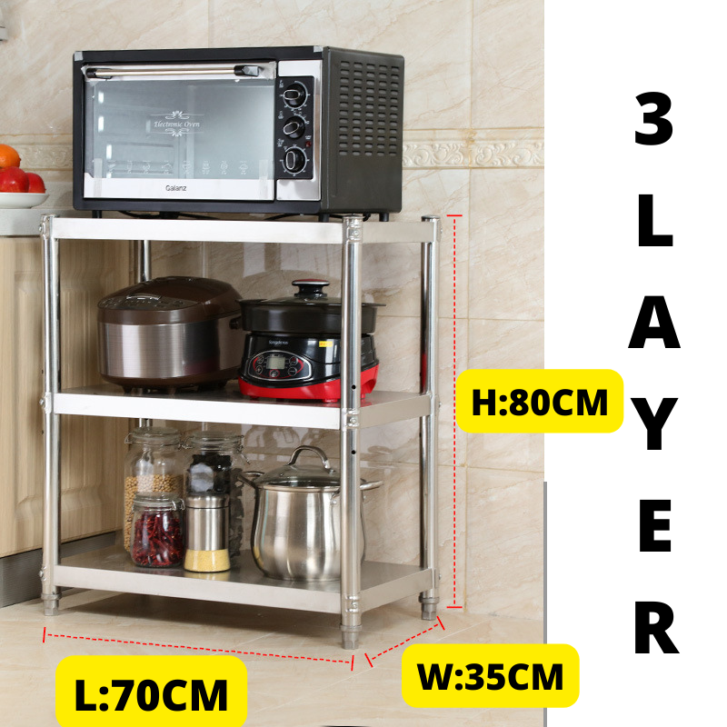 2/3 Layer Kitchen Rack Microwave Oven Rack Expandable and Height ...