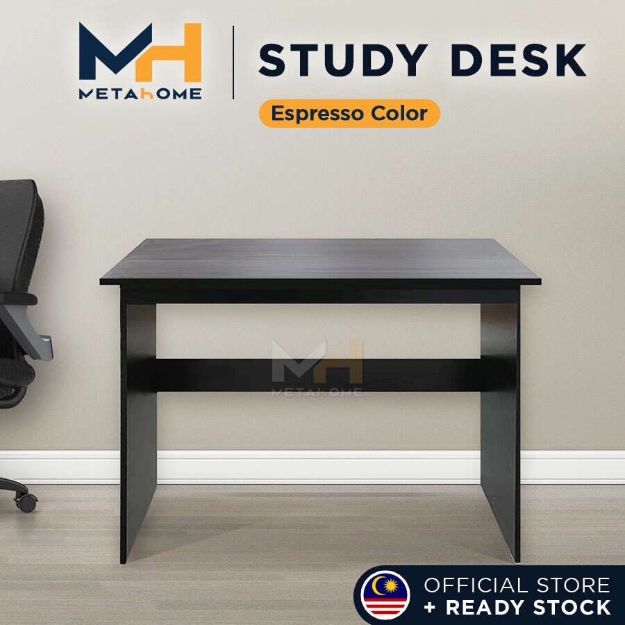 MetaHome Study Desk Wooden Writing Desk Computer Study Table Laptop ...