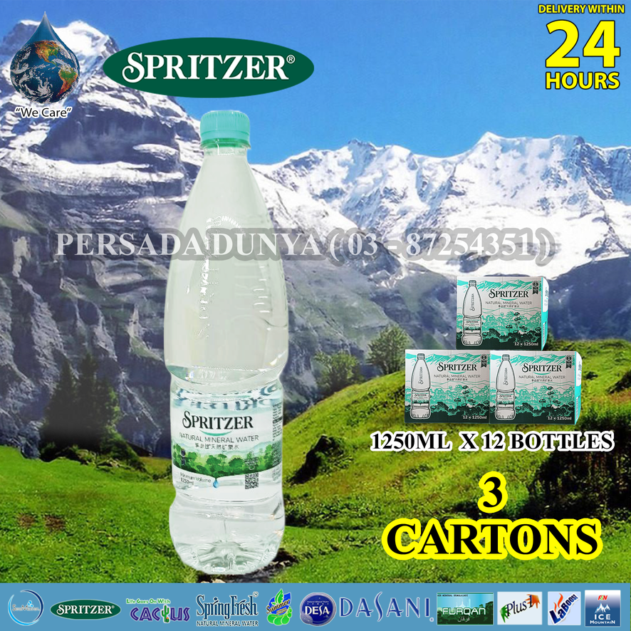 SPRITZER Mineral Water (1250ml x 12 Bottles x 3 Cartons) | Lazada