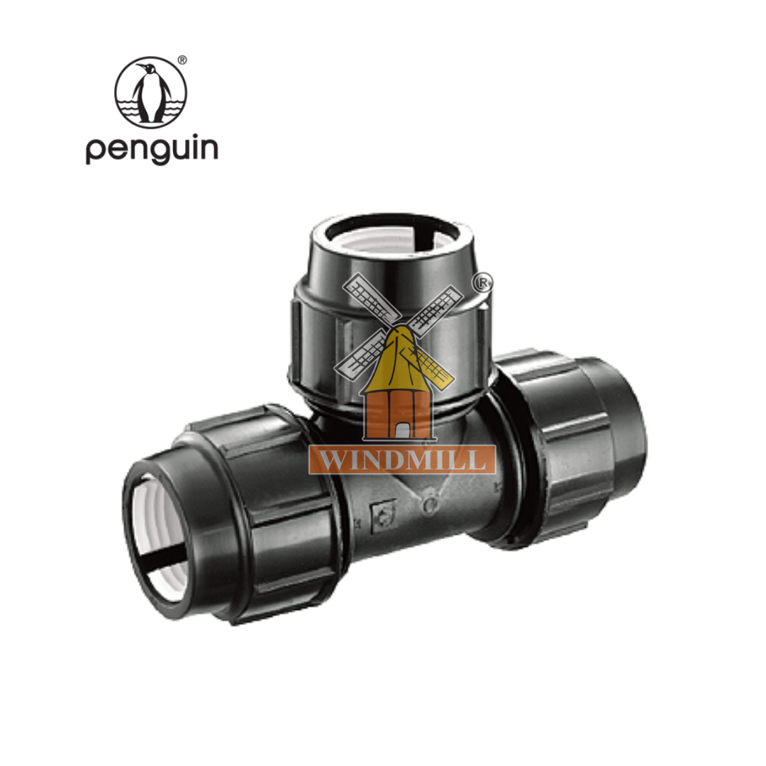 [1pieces] Equal Tee connector T connector poly fittings HDPE Compression FITTINGS PP Poly Water ...