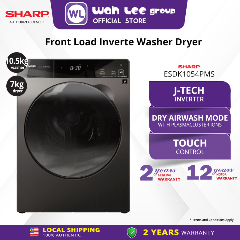 Sharp Washer Dryer 10.5KG/7KG J-Tech Inverter Hygienic Plasmacluster ...