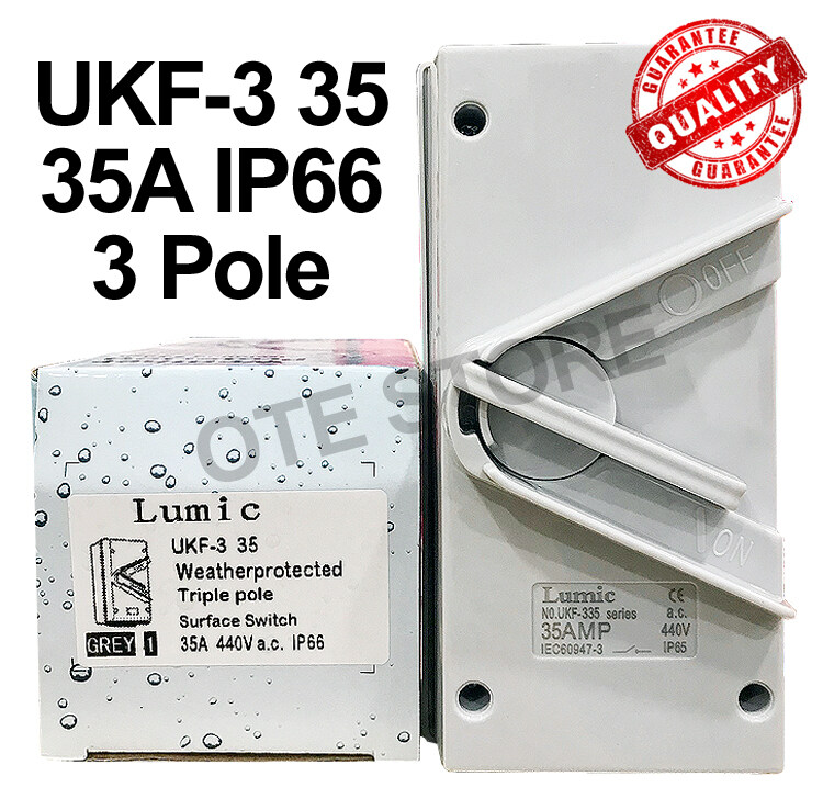 IP66 UKF-3 20A 35A WHT20 WHT35 3 POLES WEATHERPROOF ISOLATOR SWITCH ...