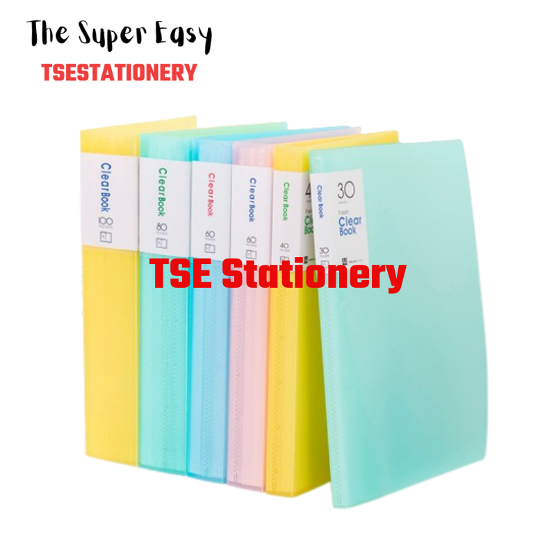 A4 10/ 20/ 30/ 40/ 60/ 80/ 100 Pockets Transparent Clear Holder Clear ...