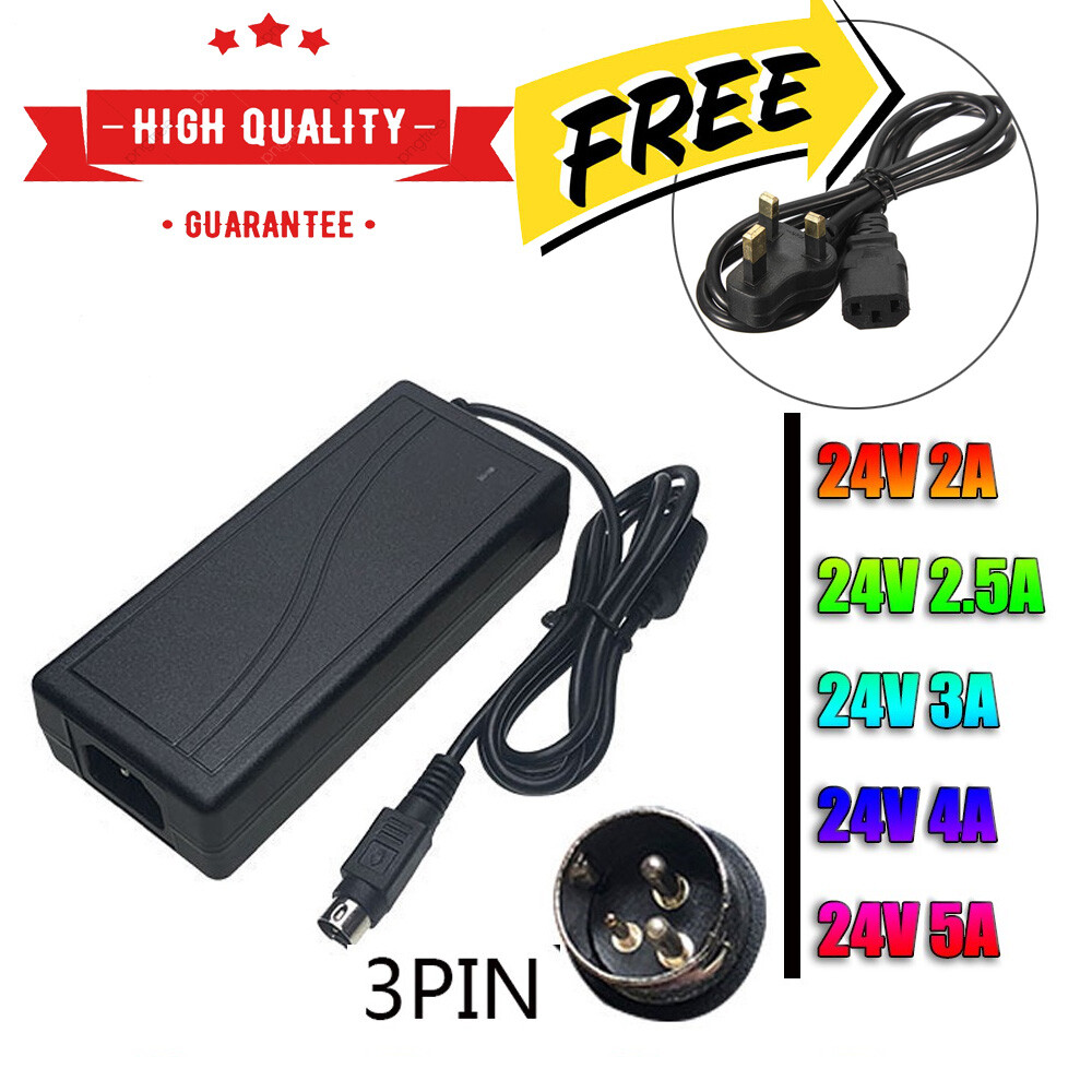 24V 3 Pin 1.5A / 2A / 2.5A / 3A / 5A Thermal Receipt Printer Power ...