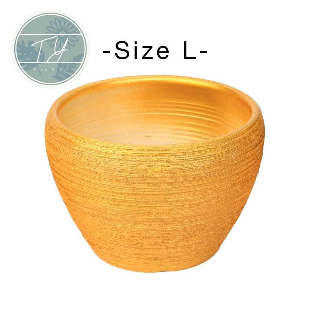 🌿PREMIUM🌿 Gold Ceramic Vase | Pasu Seramik | Gold Orchid Flower Pot ...