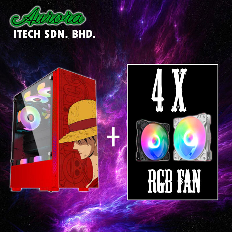 ( ONE PIECE GAMING CASING ) ATX GAMING CASING PC ONE PIECE WITH RGB ...