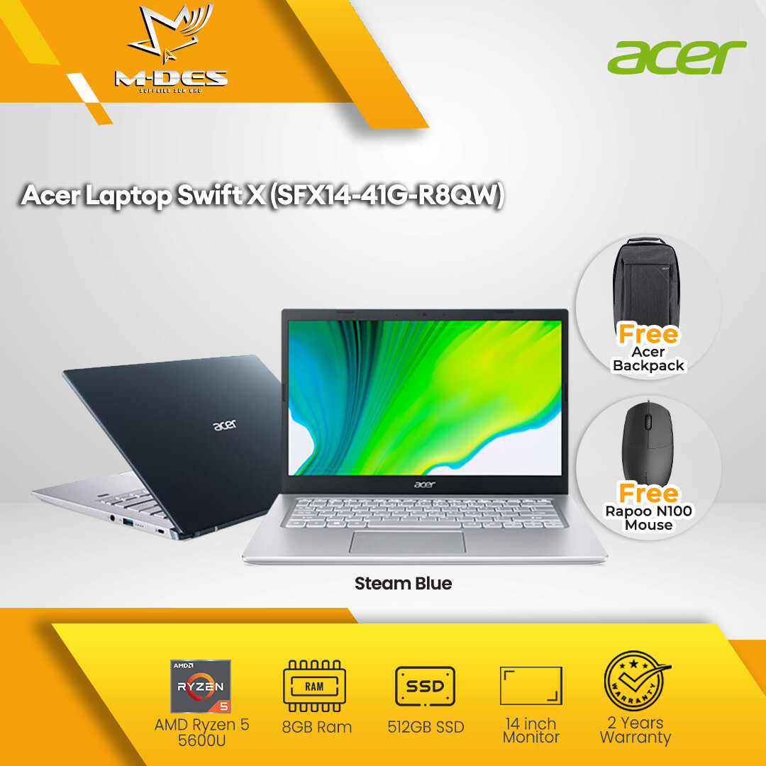 Acer Swift X SFX14-41G-R8QW 14'' FHD Steam Blue Laptop / Notebook ...