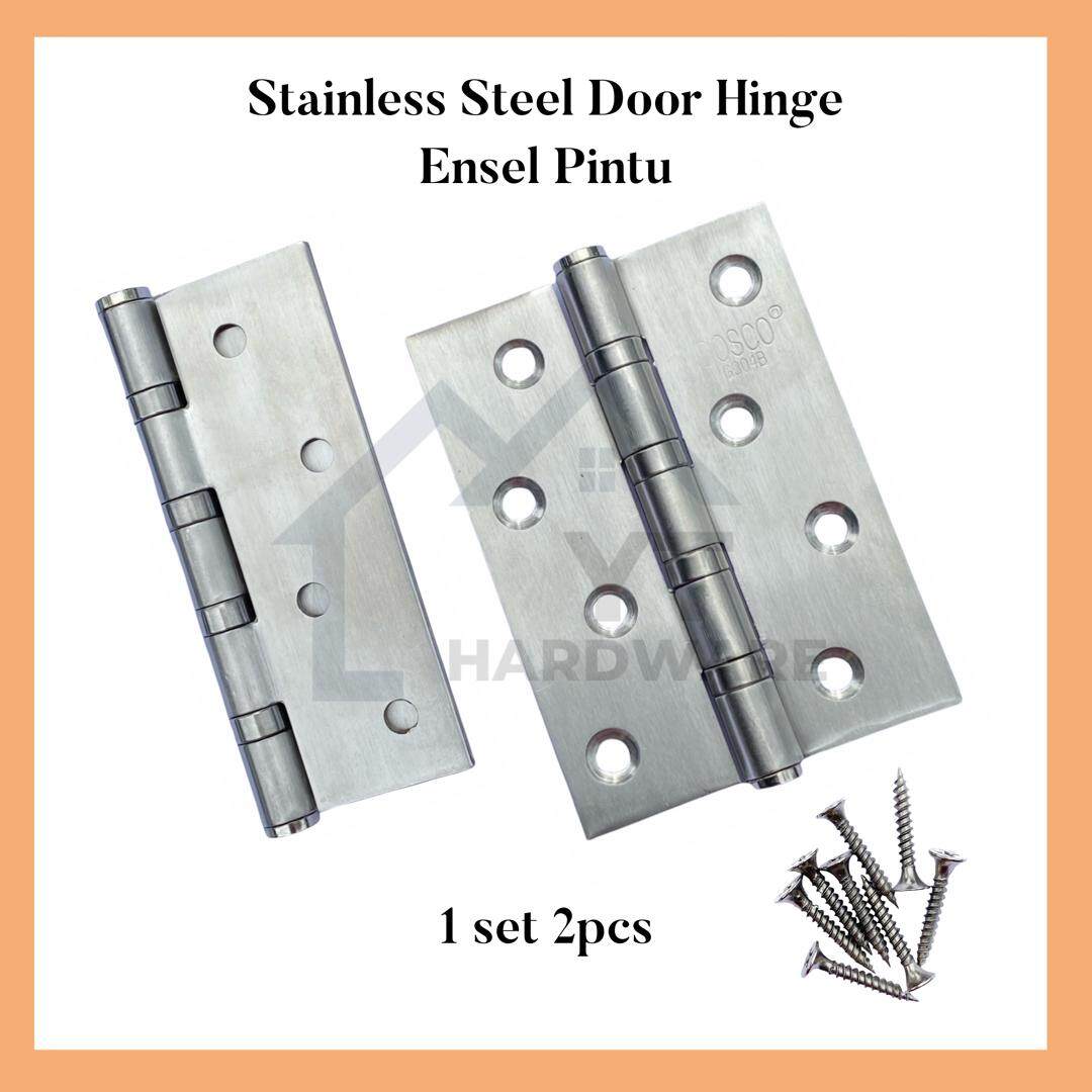 [READY STOCK] 2pcs 4″ Inch Stainless Steel Door Hinge Engsel Pintu ...