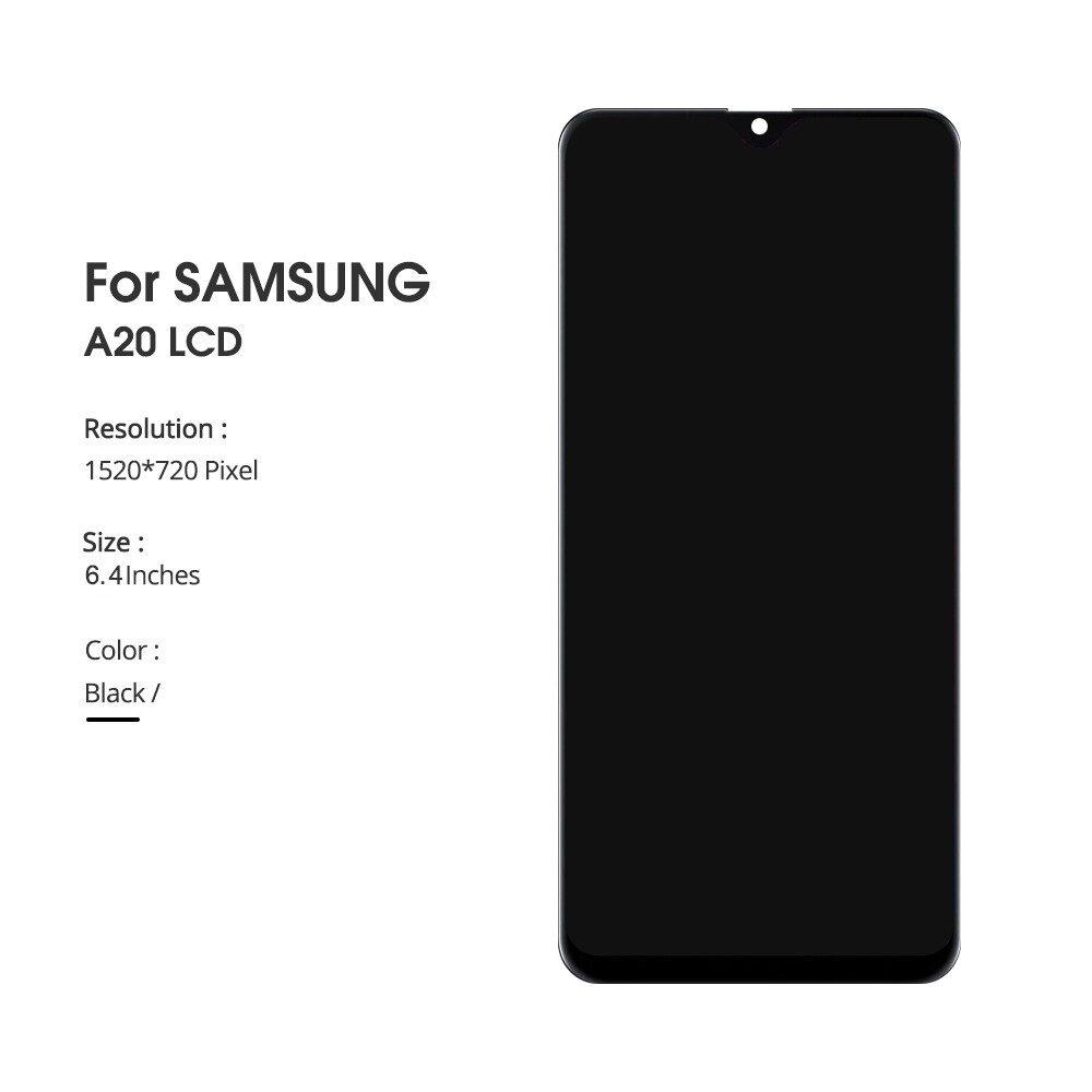6.4 ''หน้าจอ LCD สำหรับ Samsung A20 A205 SM-A205F A205FN จอแสดงผลหน้าจอ ...