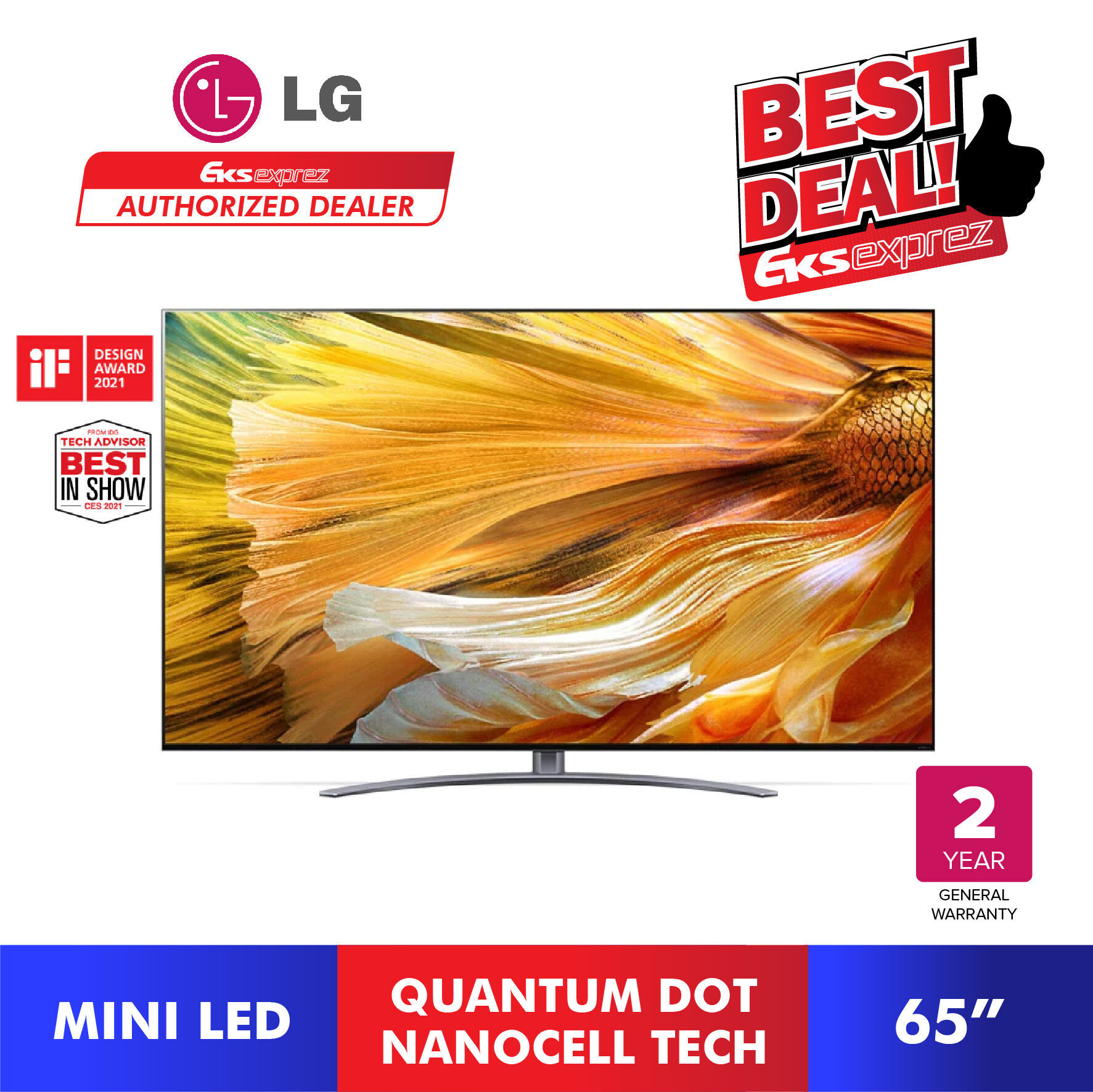 [FREE SHIPPING] LG QNED91 4K Smart QNED MiniLED TV (65”) 65QNED91TPA with AI ThinQ (2022) | Lazada