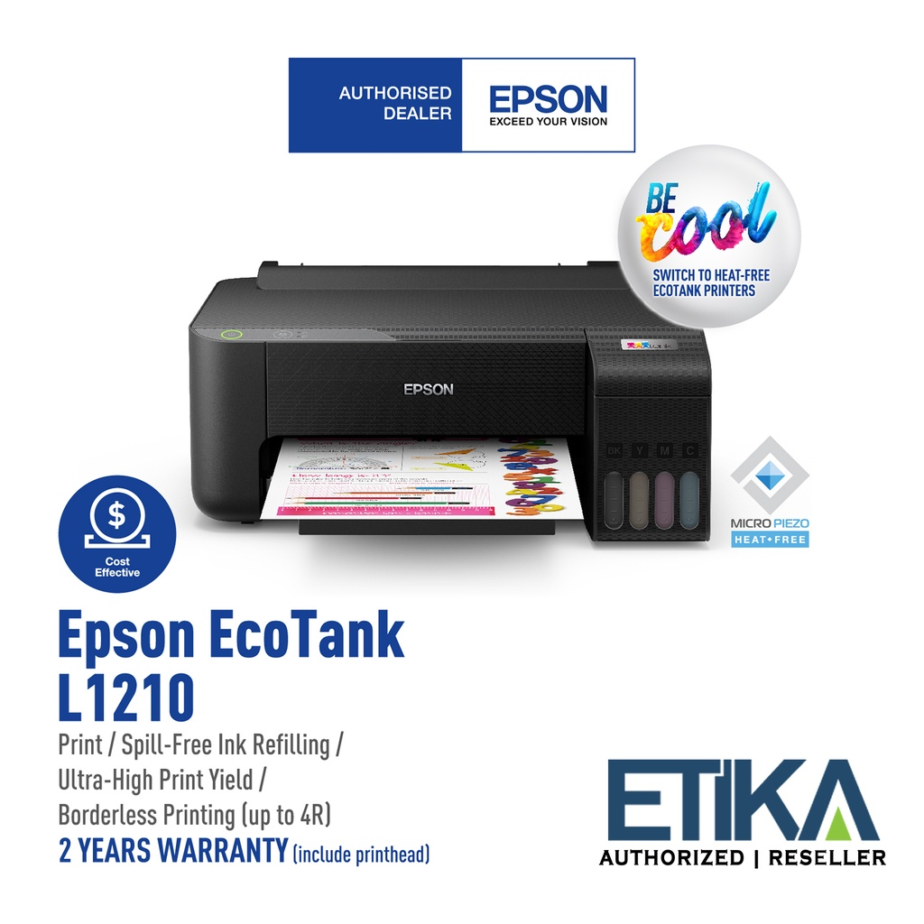 Epson EcoTank L1210 A4 Ink Tank Printer (Print Only) | Lazada