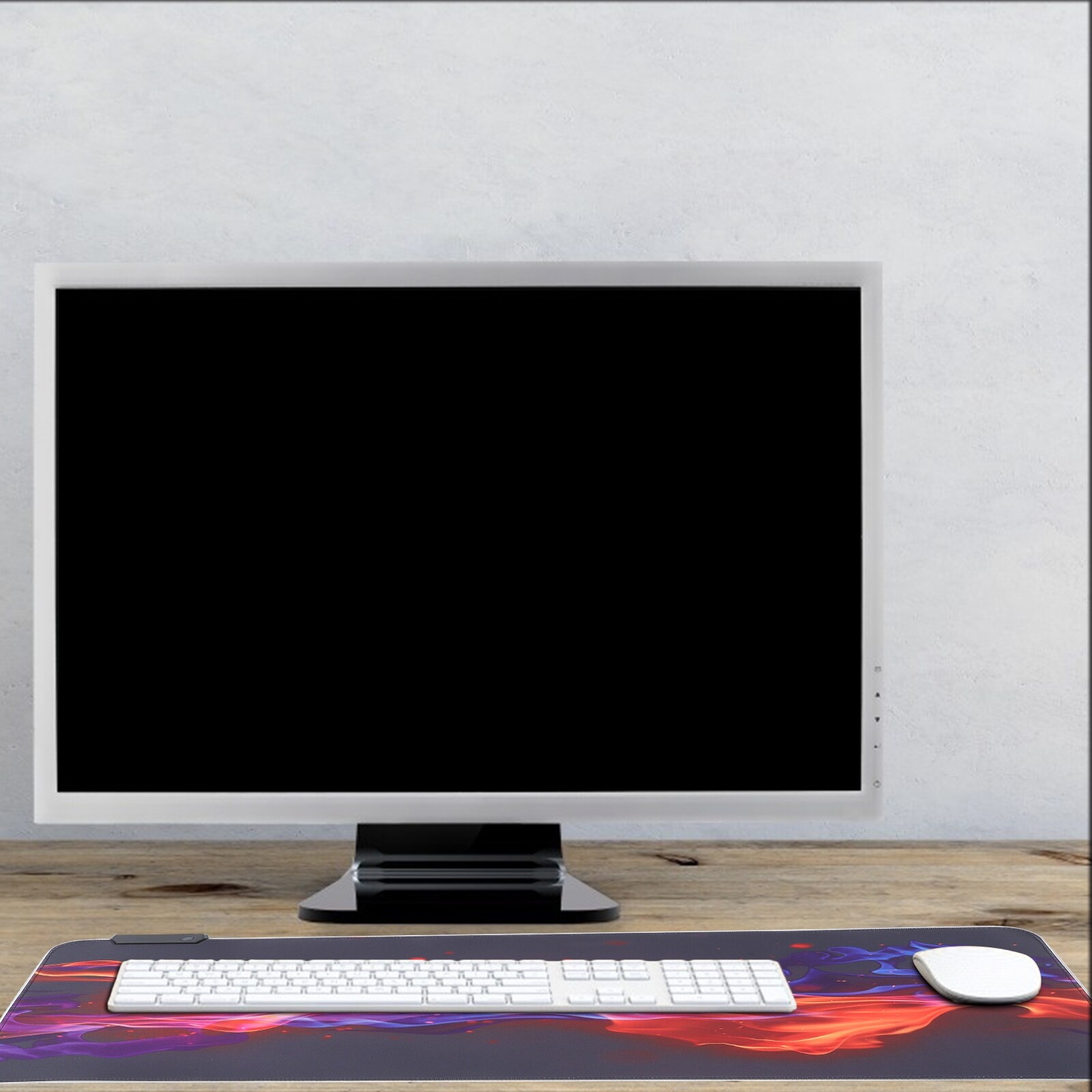 {Hot} แผ่นรองเมาส์ Led Pads Keyboard Gaming Backlit Mousepad Desk ...