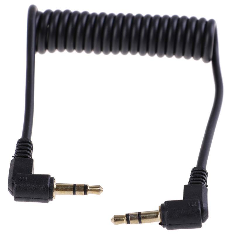 Coiled audio cable jack right angle 90 degree 3.5mm jack aux cord cable ...